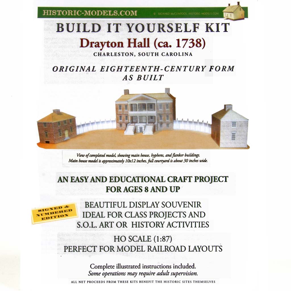 Drayton Hall » Build It Yourself Drayton Hall Model
